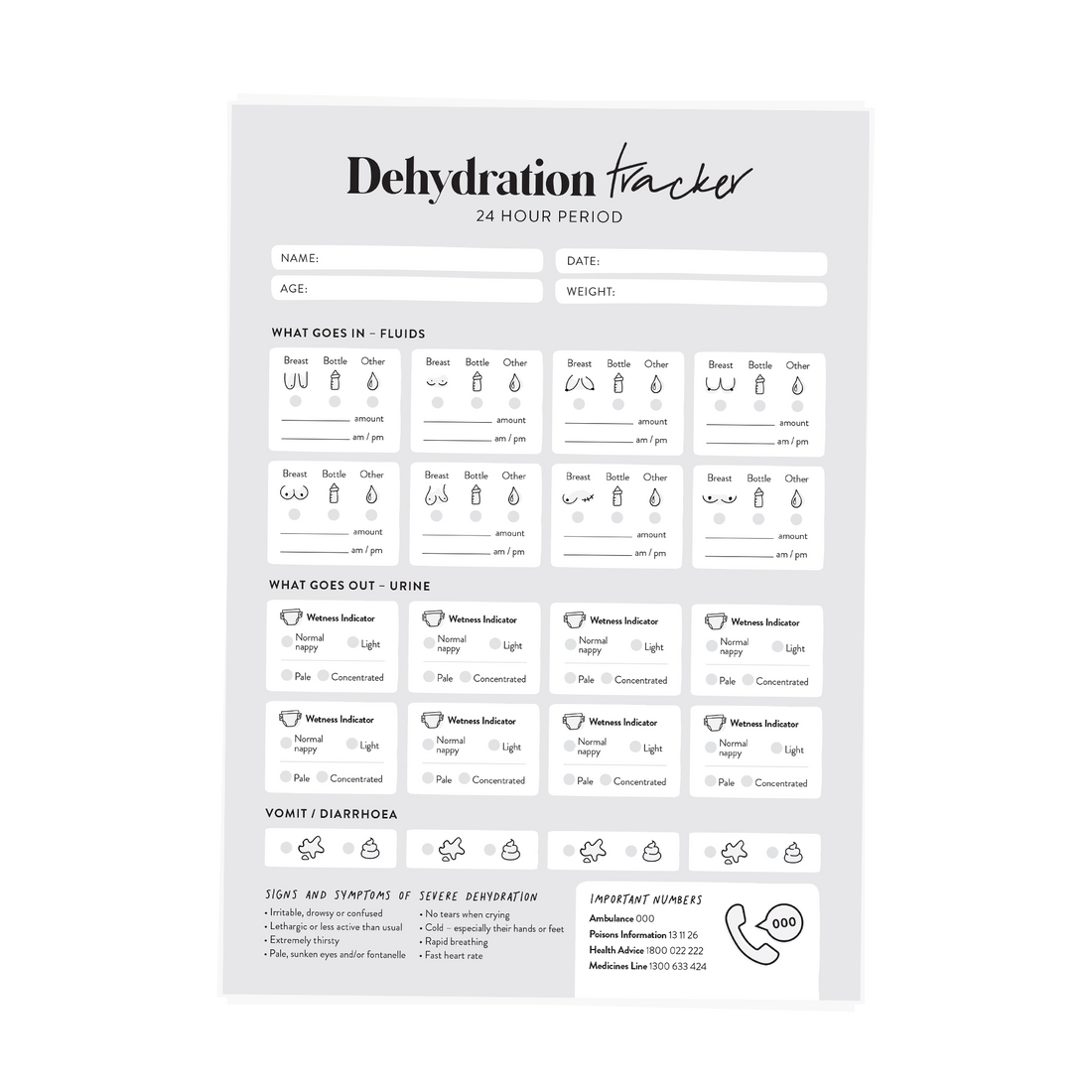 Baby Health Tracker Bundle for Parents | Tiny Hearts